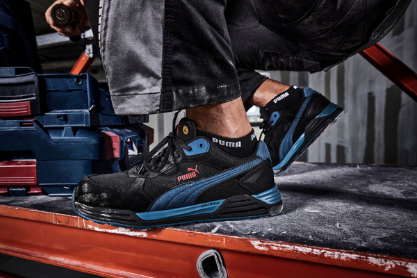FRONTSIDE BLK/BLUE LOW|PUMA SAFETY Sicherheitsschuhe S1P ESD | Puma ...