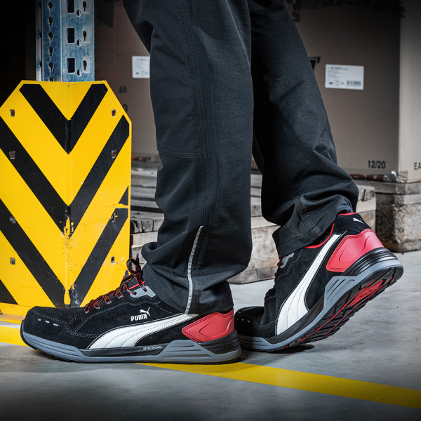PUMA SAFETY safety shoes S3 ESD HRO SRC AIRTWIST BLK/RED LOW | Puma ...