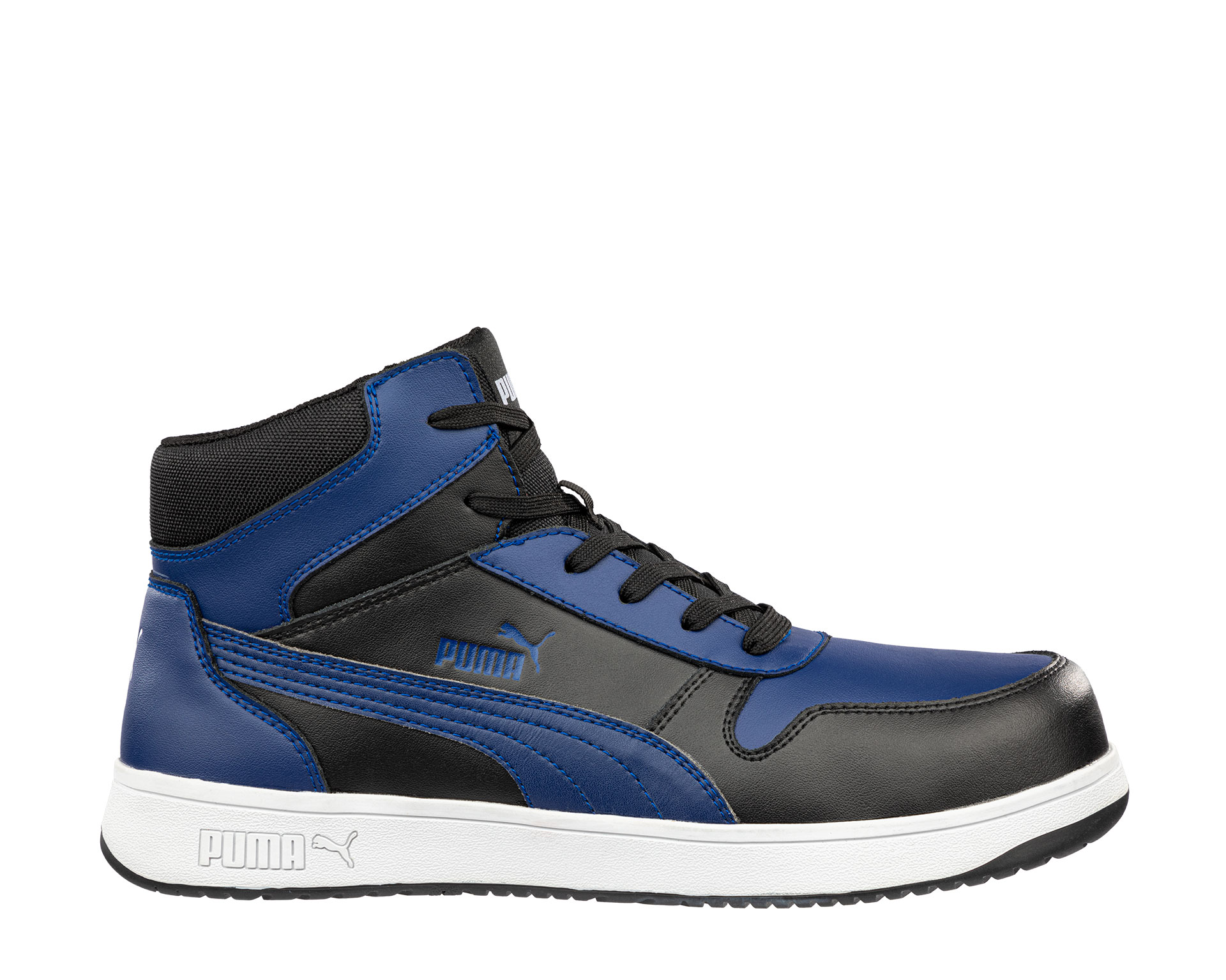FRONTCOURT BLUE/BLK MID|PUMA SAFETY work shoes ASTM EH SR | Puma Safety USA