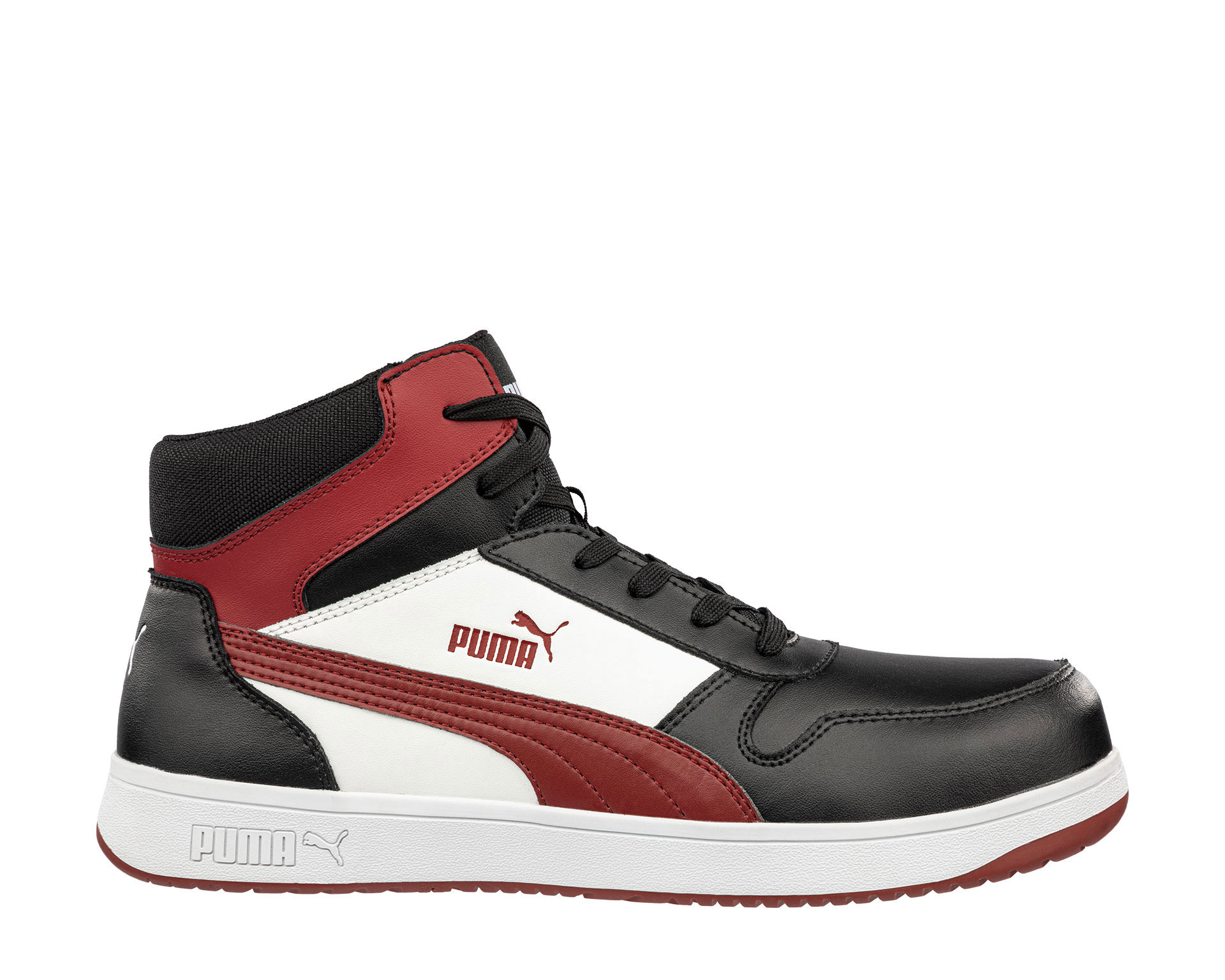 FRONTCOURT BLK/WHT/RED MID|PUMA SAFETY safety shoes S3L ESD | Puma ...